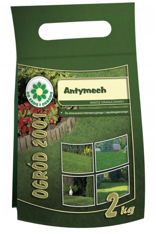 Nawóz Do Trawy z Mchem Antymech Mineralny Granulat 2kg Siarkopol | Gardenflora.pl